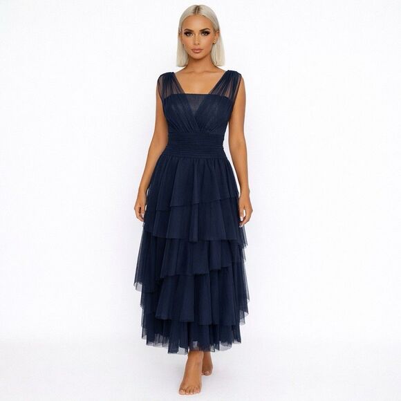 Tadashi Shoji | Dresses | Tadashi Shoji Dress 2 Sequin Tiered Tulle ...